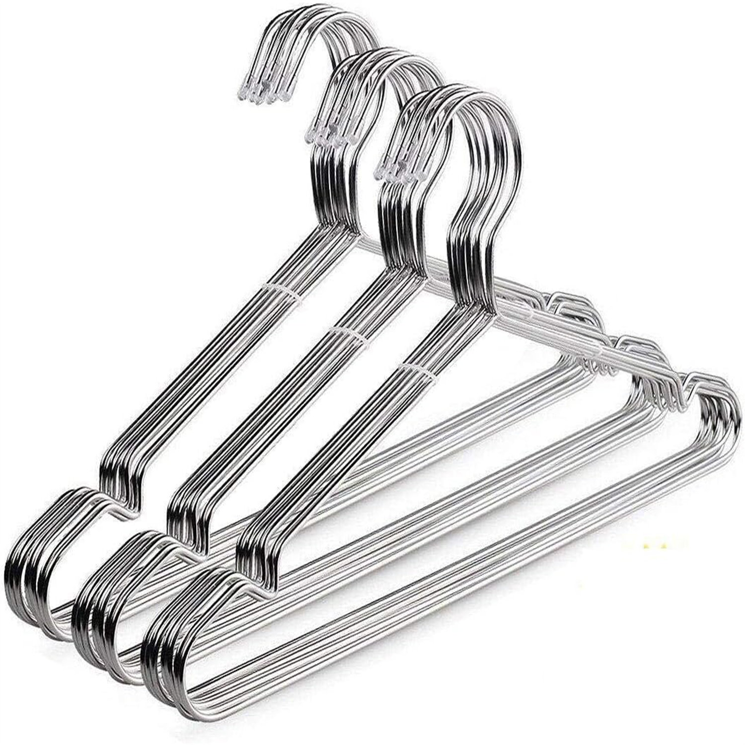 Rebrilliant Heavy Duty Stainless Steel Hangers 30 Pack - Space Saving ...