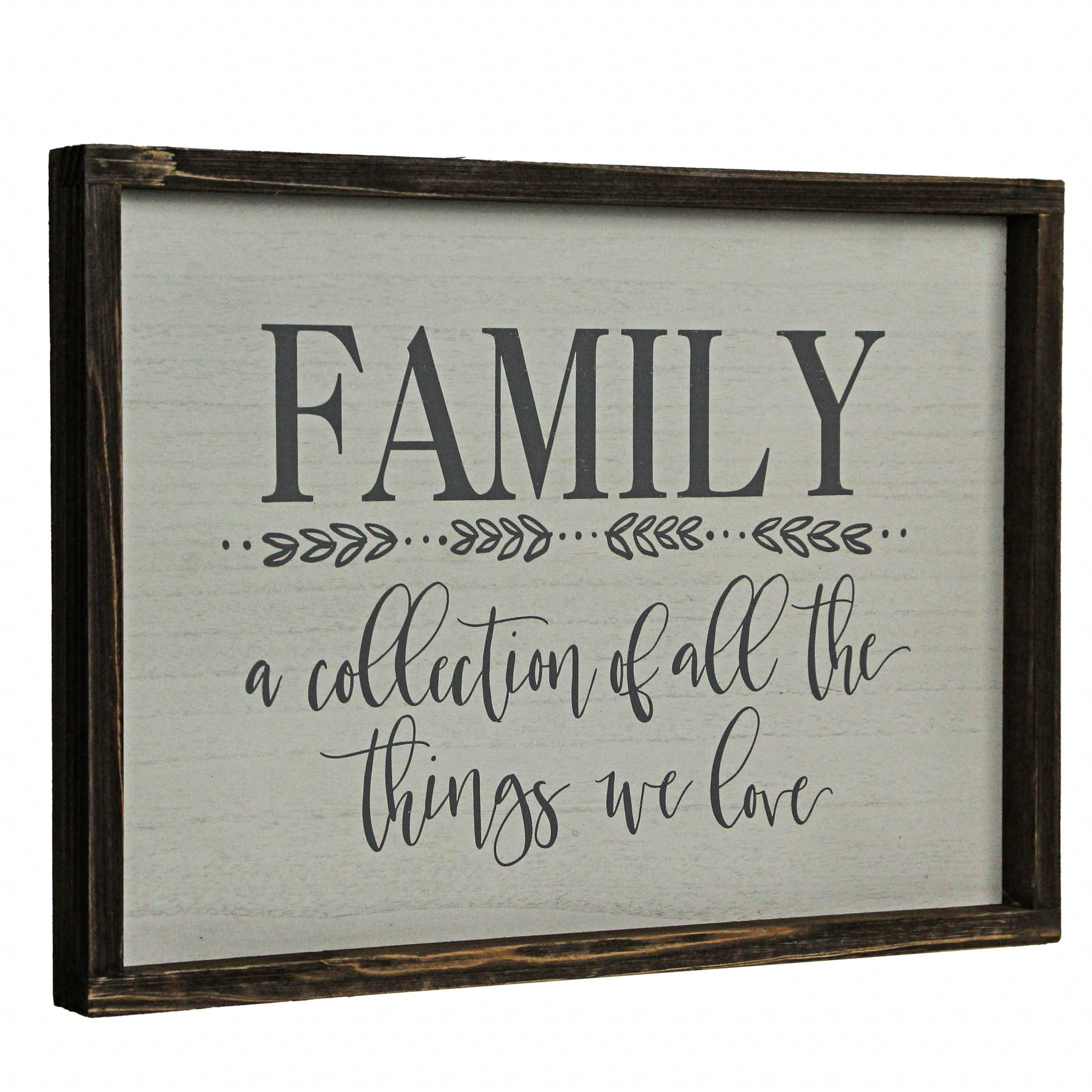 August Grove Rustic Family Quote Wooden Framed Plaque - "Family: A ...