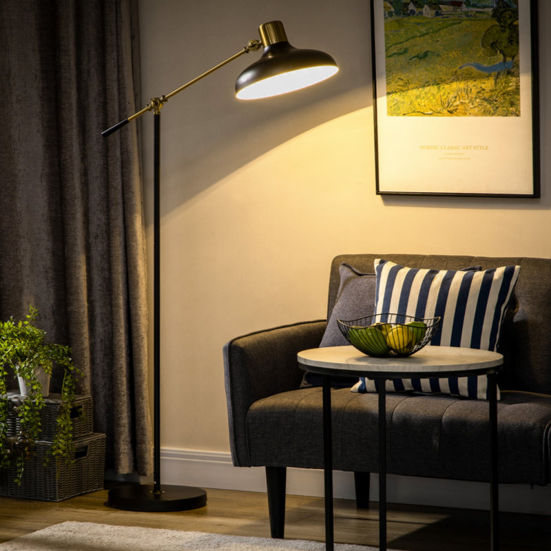 17 Stories Stevani Adjustable Floor Lamps for Living Room, Standing ...