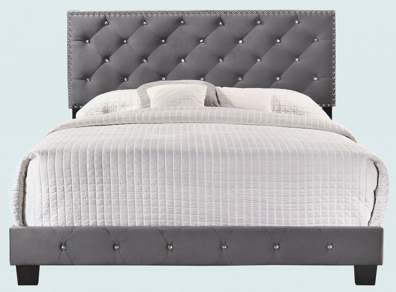 SEIBAIHO Transitional Gray Full Bed With Storage | Wayfair