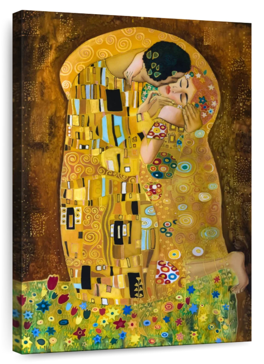 Elephant Stock Couple Kiss Abstract | Wayfair