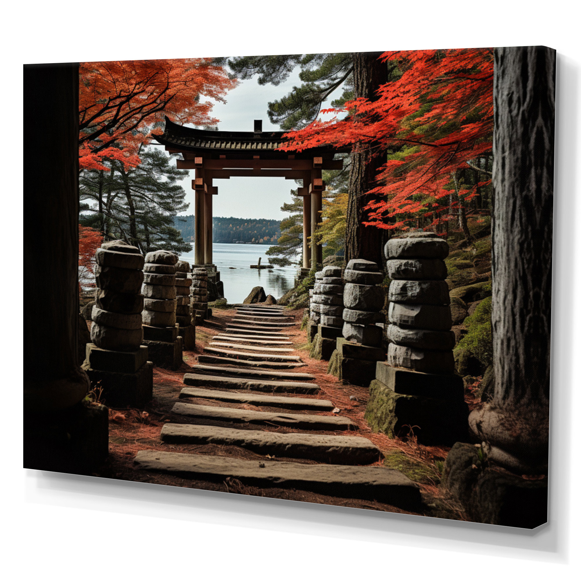 Red Barrel Studio Japon Art Red Torii Gate III - Japan Art Wall Decor ...