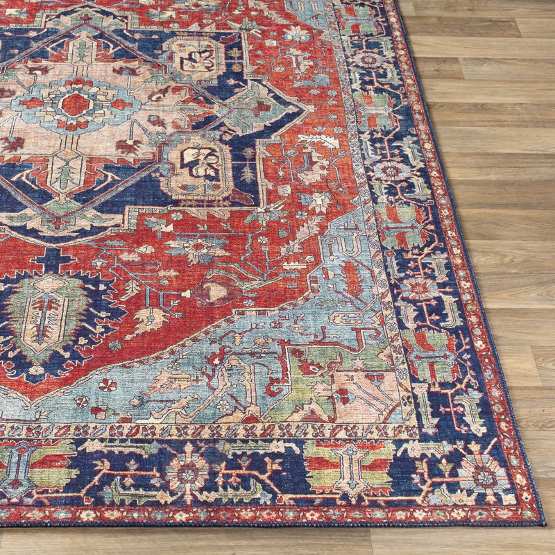 Lark Manor™ Burleigh Oriental Red/Blue Area Rug & Reviews | Wayfair