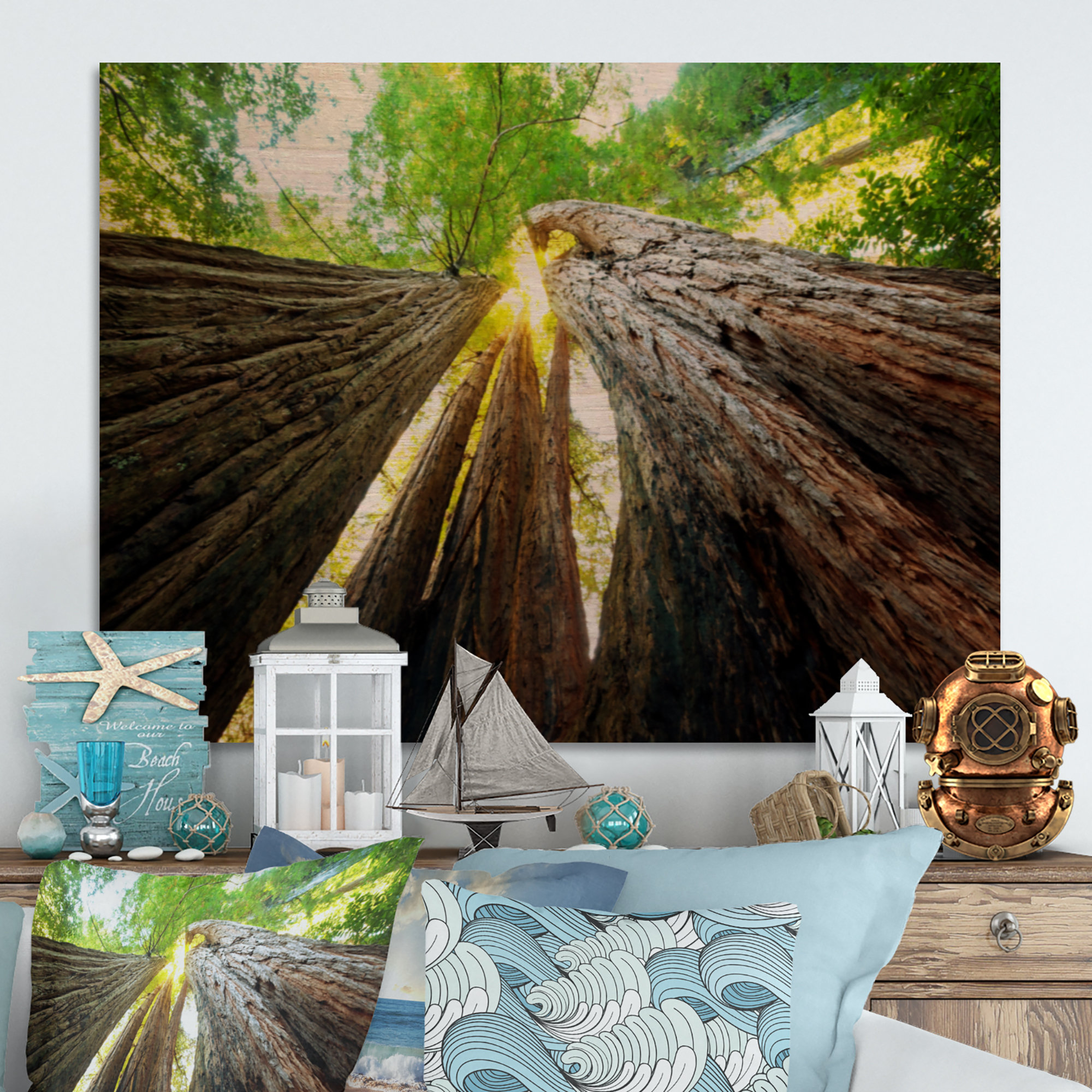 Millwood Pines Sequoia Tree - Landscape Print on Wood | Wayfair