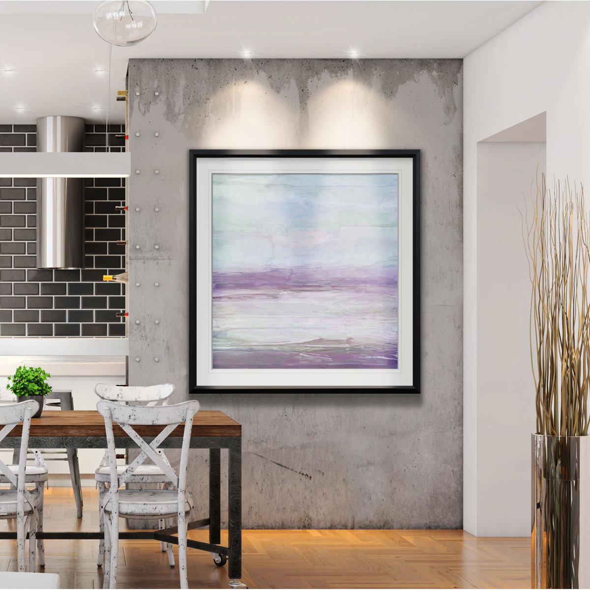 Ebern Designs 'Violet Gray II' Painting & Reviews | Wayfair
