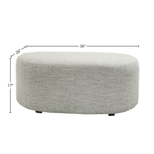 Hokku Designs Jecoa 36" Wide Oval Standard Ottoman | Wayfair