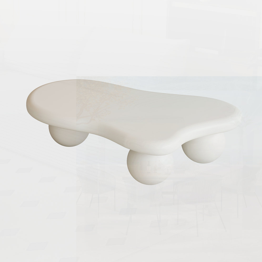 Latitude Run® Elegant Irregular Table Top with Spacious Desktop and ...