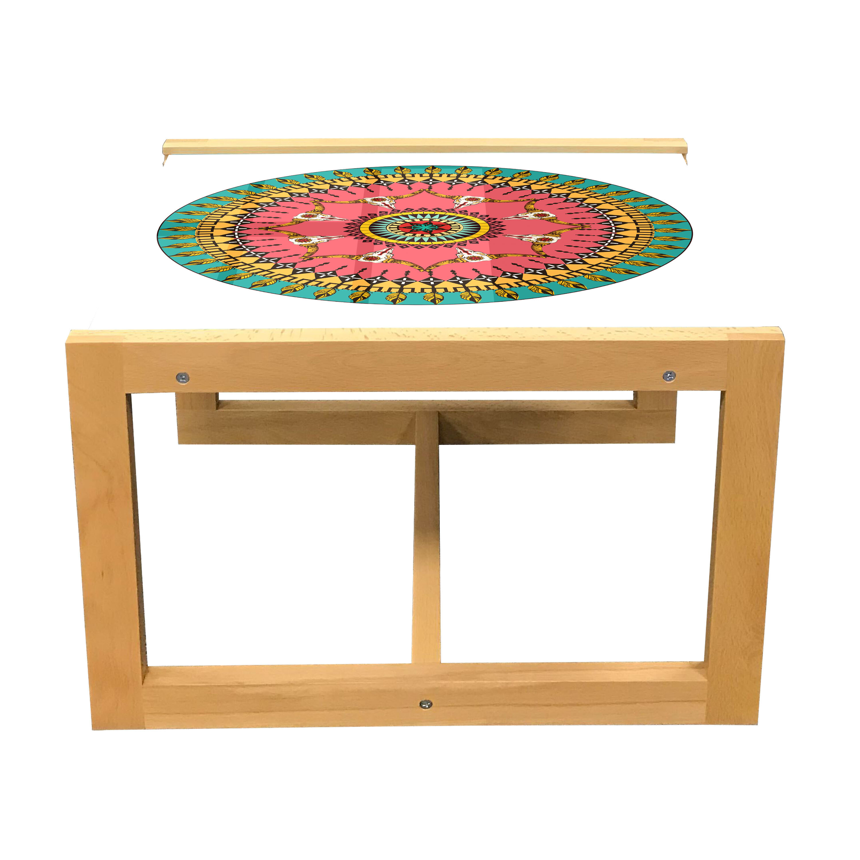 East Urban Home Arrow Coffee Table, Traditional Ornate Arrow Bull Skull ...