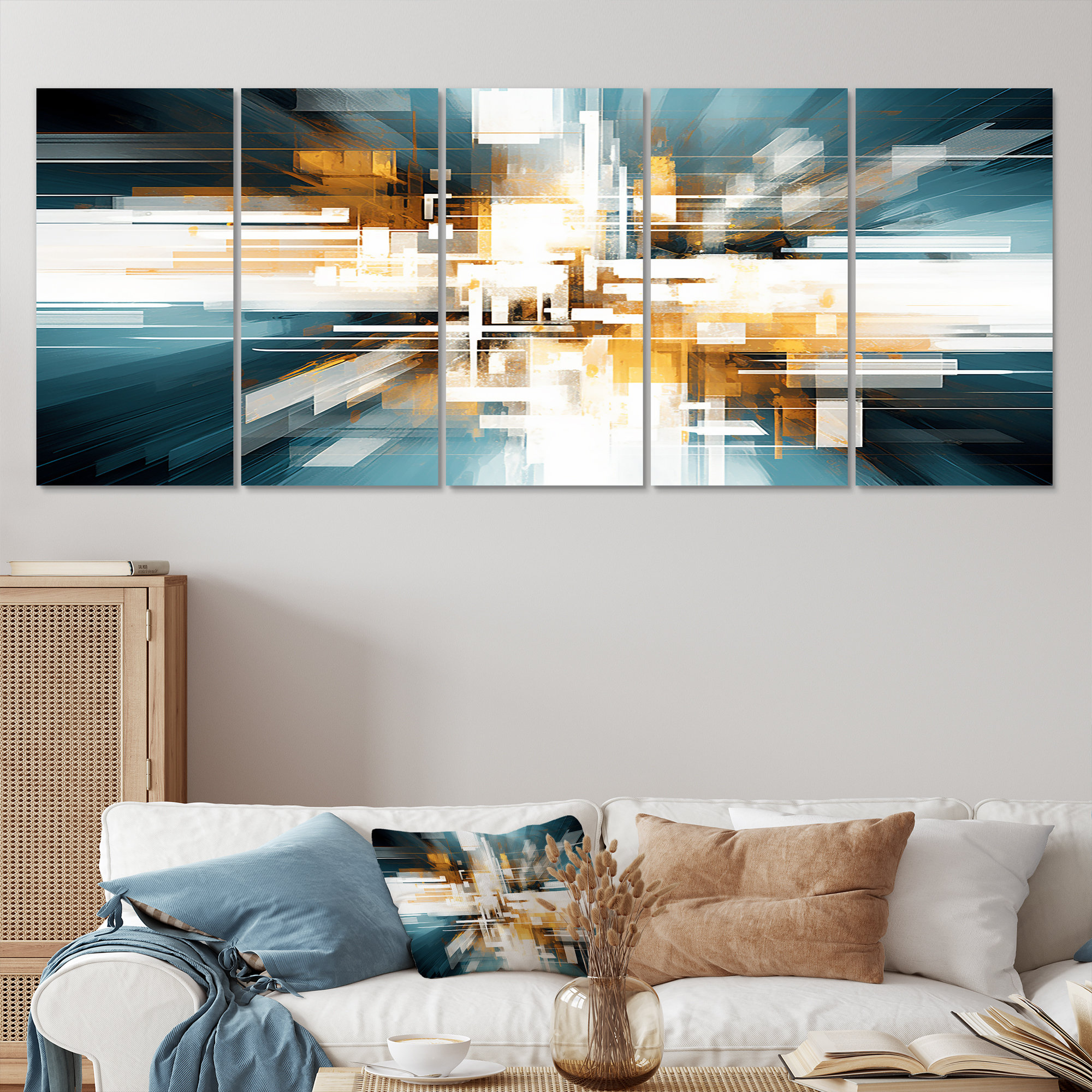 Ivy Bronx Portal Future Dimensions - Abstract Collages Wall Art Set 5 ...
