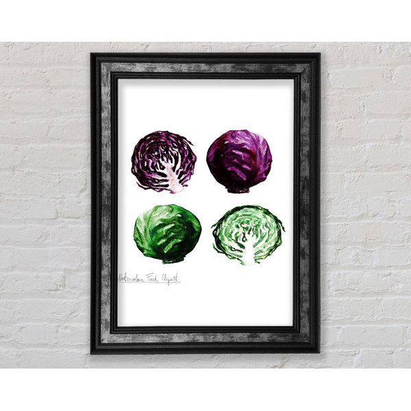 August Grove Red And Green Cabbage - Single Picture Frame Art Prints ...