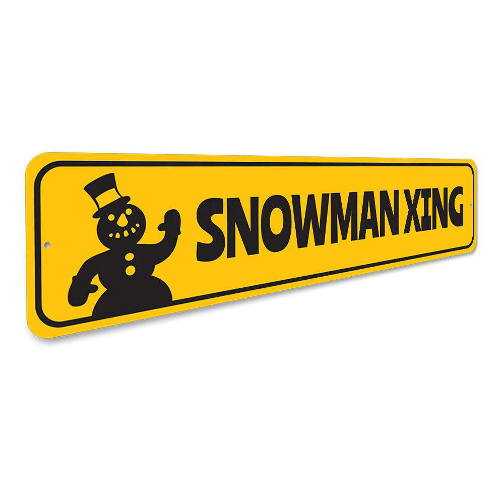 Lizton Sign Shop, Inc Snowman Xing Crossing Christmas Custom Aluminum ...