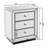 Latitude Run® W 22"X D 16" X 26.8" Flash Silver Mirror Three Drawer ...