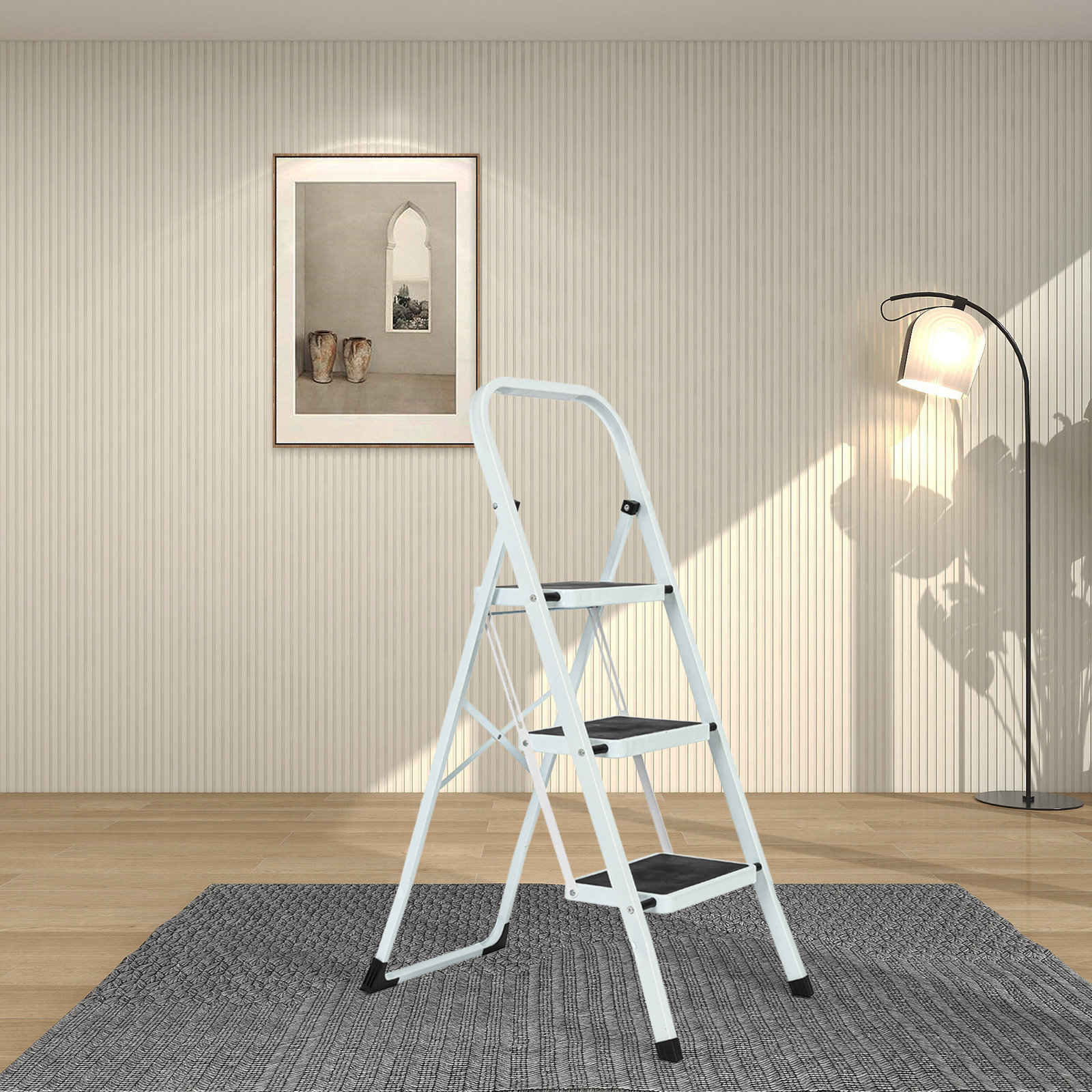 WFX Utility™ 3 - Step Steel Folding Step Ladder | Wayfair
