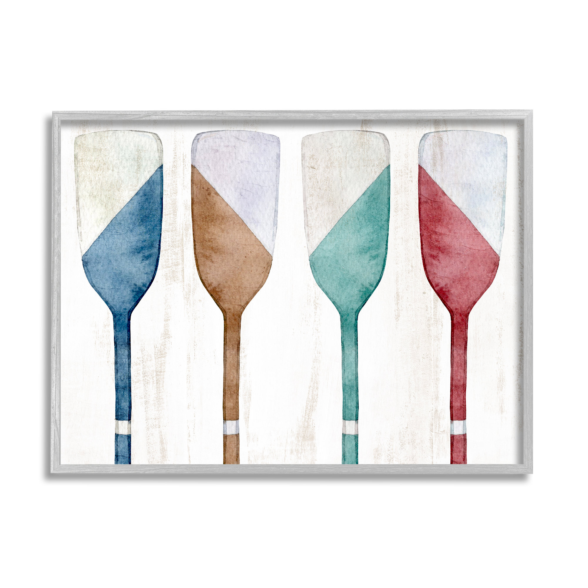 Breakwater Bay Rustic Boat Oars Framed Giclee Art Design By Kim Allen ...