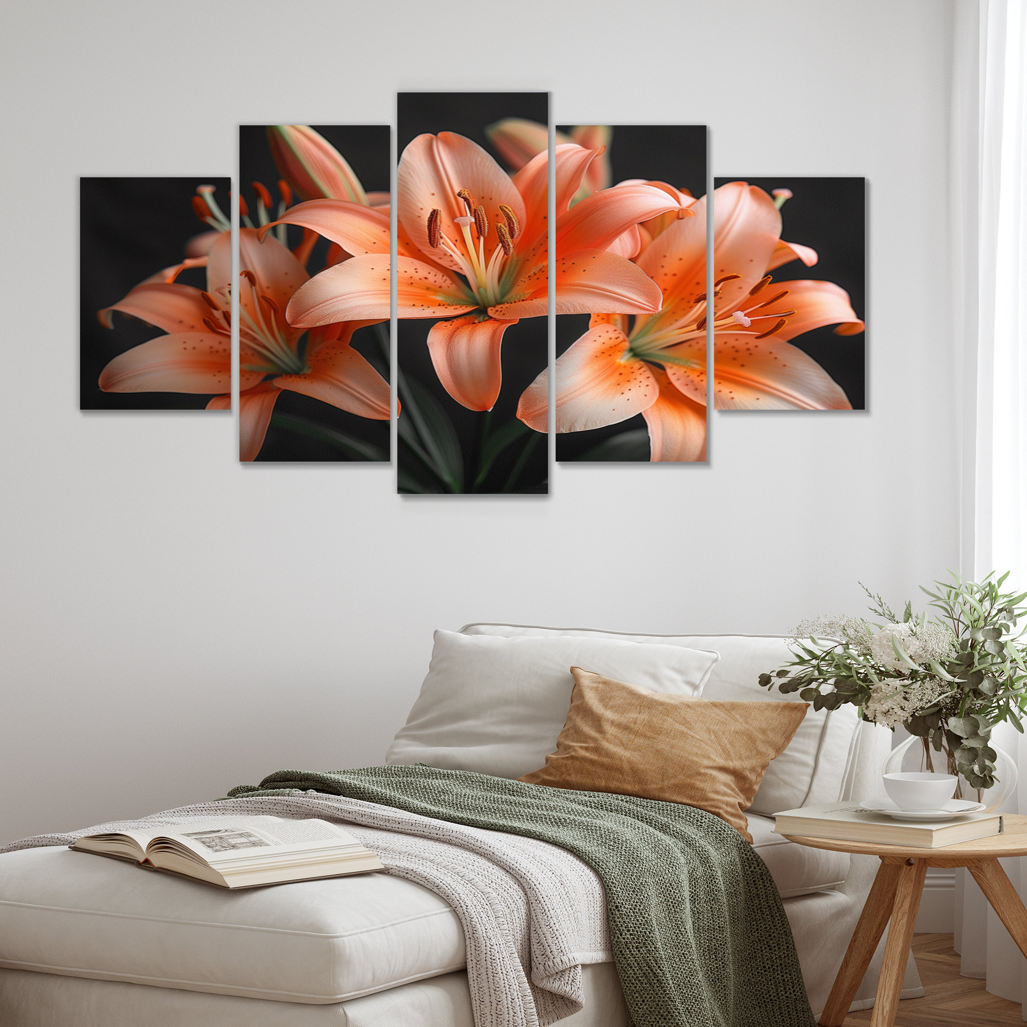 Ebern Designs Orange Black Lily Springtime Photo III - Lilies Wall Art ...