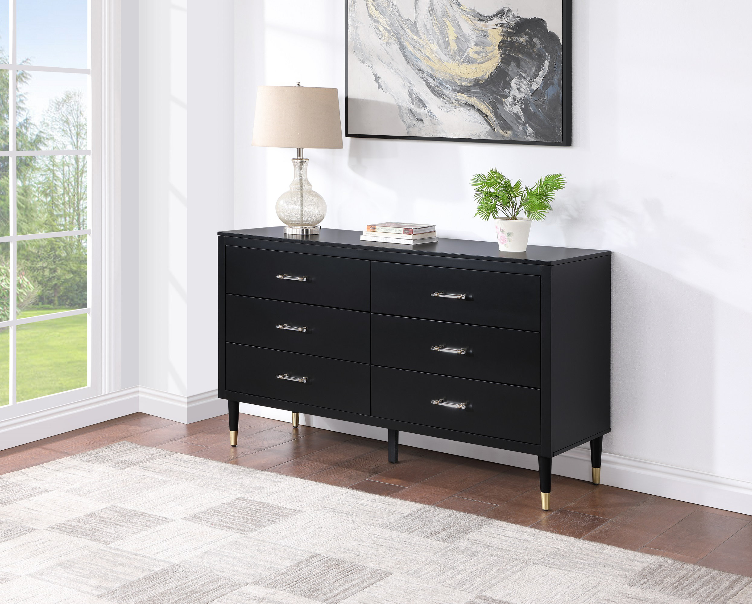 Everly Quinn Stanton 6 Drawer 60" W Double Dresser - Wayfair Canada