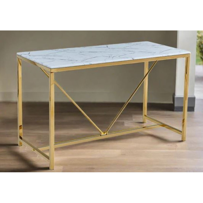 Mercer41 Meredith Faux Marble Bar Table | Wayfair