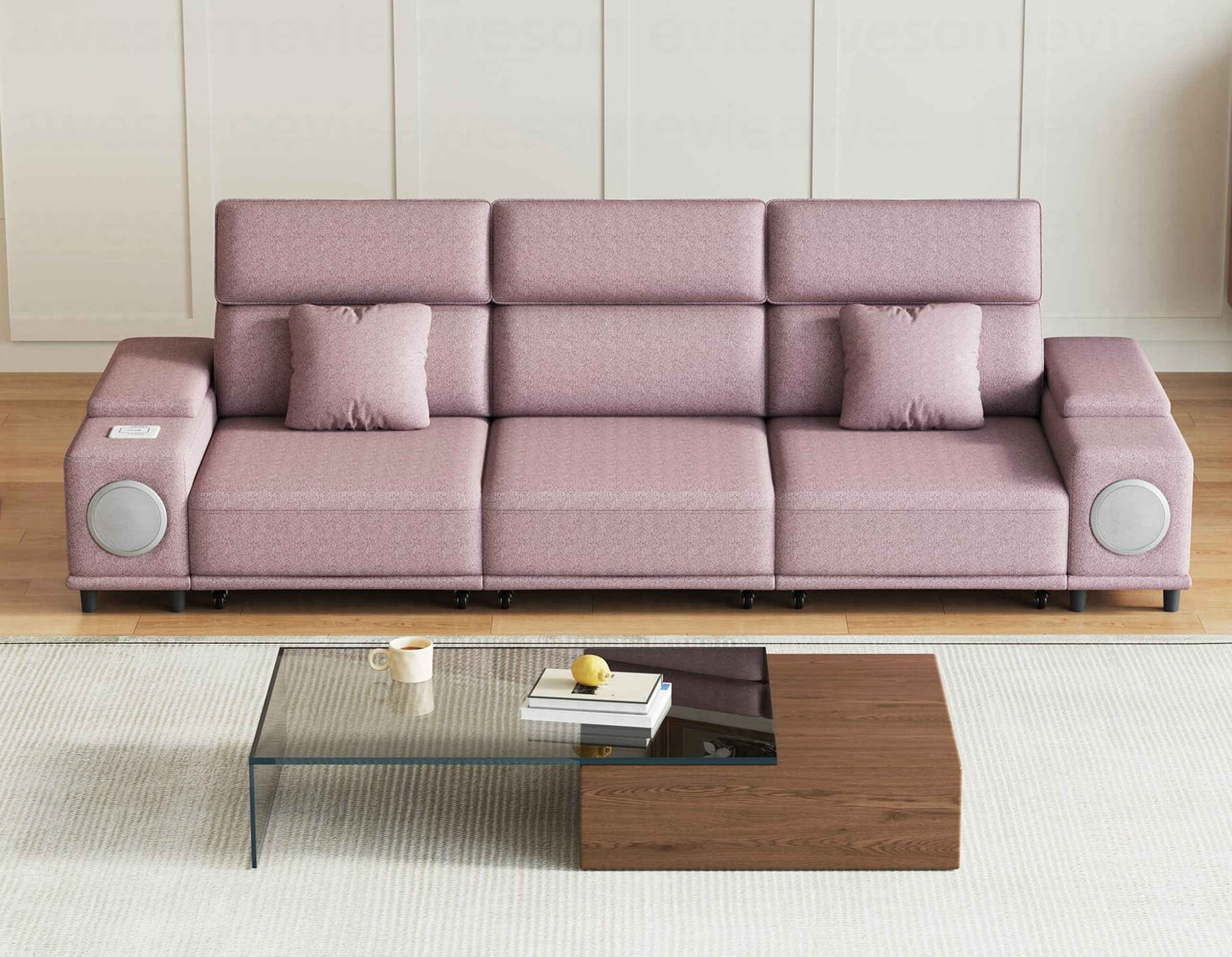 Latitude Run® 3-Seater Power Recliner Sofa with Remote Control ...