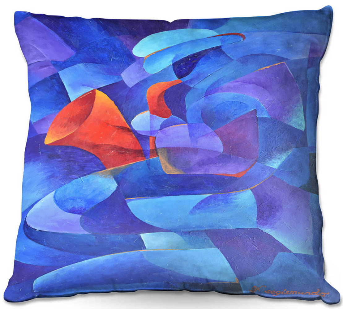 DiaNoche Designs Couch Sax on Wall Throw Pillow | Wayfair