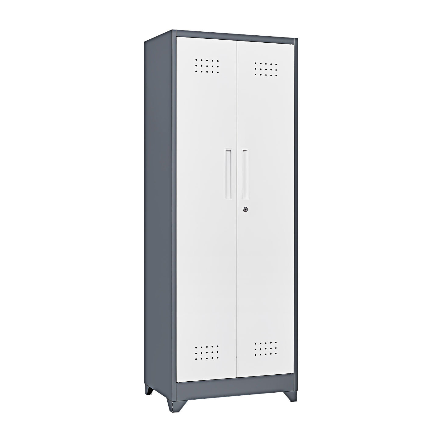 Latitude Run® Metal Storage Cabinet, Cleaning Tool Cabinet With Locking ...