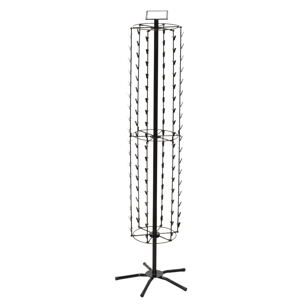 Rebrilliant 61" H X 18" W - Clipping Strip Floor Spinner Rack With 108 ...