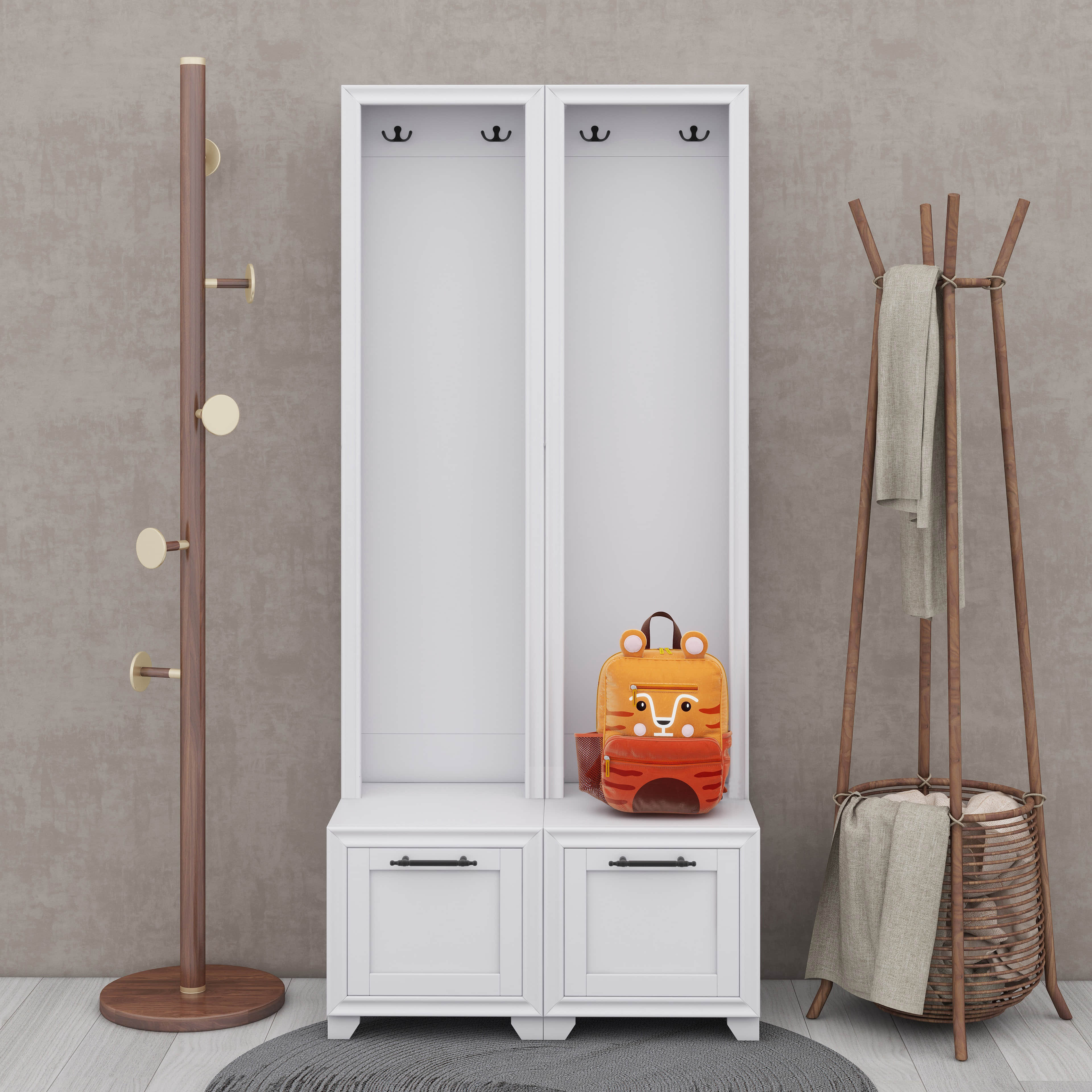 George Oliver Elegant Free Standing Hall Tree - 3 - In - 1 For Hallway ...