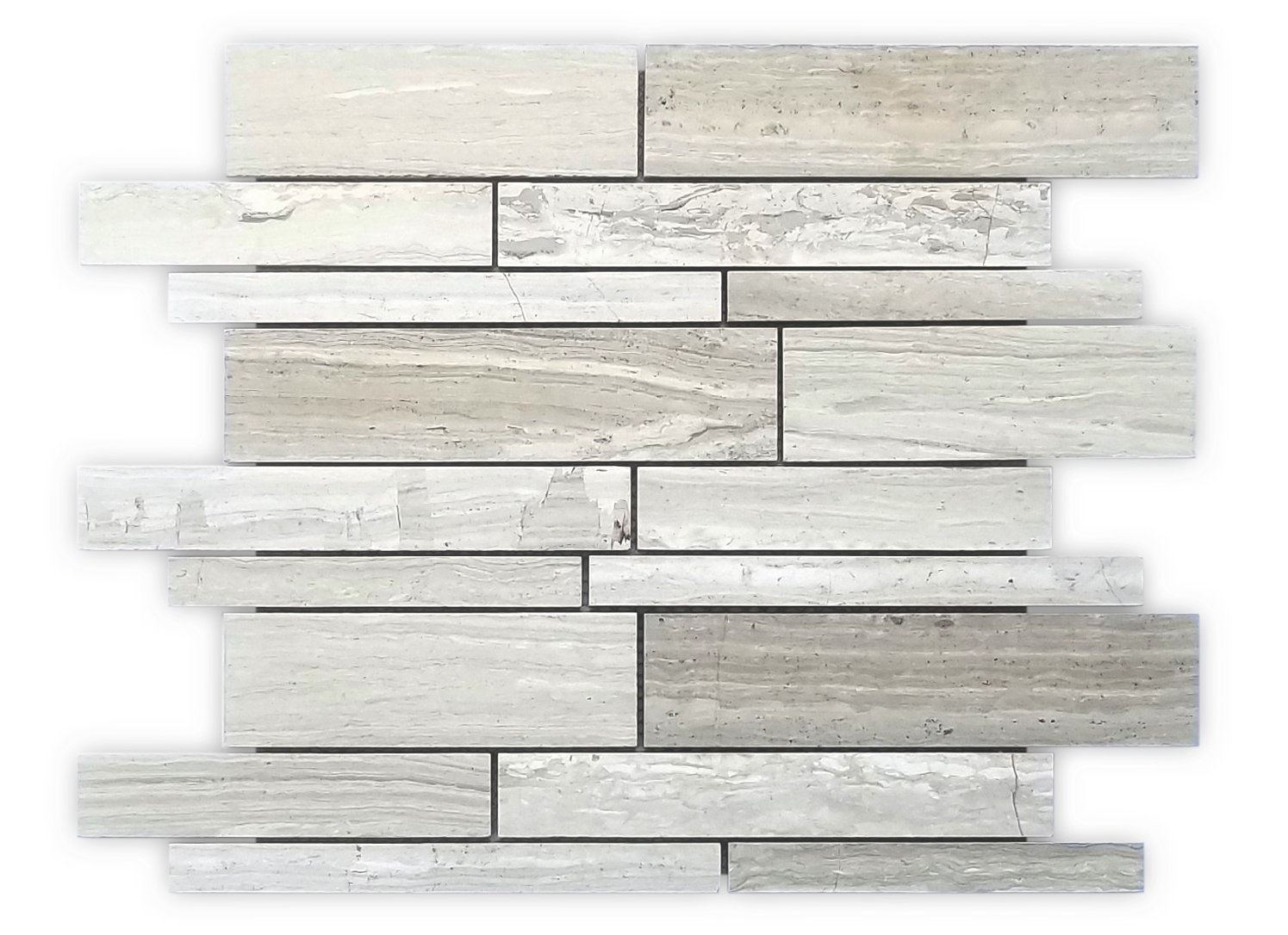 Mango Tile 12" x 12" Marble Linear Mosaic Floor & Wall Tile | Wayfair