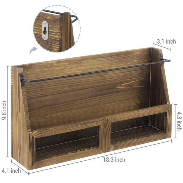 17 Stories Dilyn Solid Wood Free Standing Magazine Rack | Wayfair