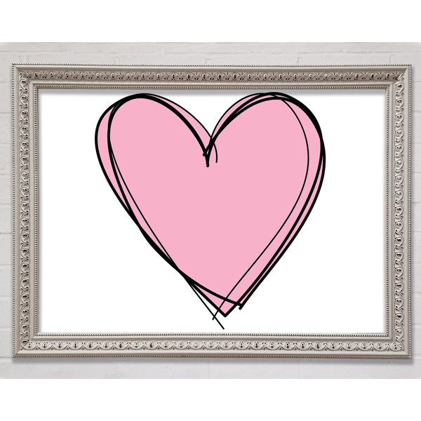 Bright Star Pink Heart - Single Picture Frame Print | Wayfair.co.uk