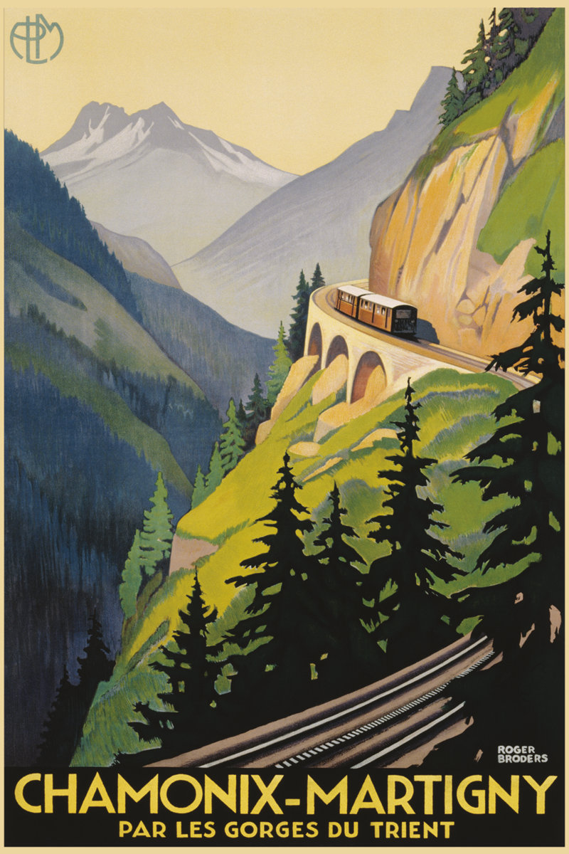 Buy Art for Less Chamonix-Martigny Rail Road Travel Wrapped Canvas ...