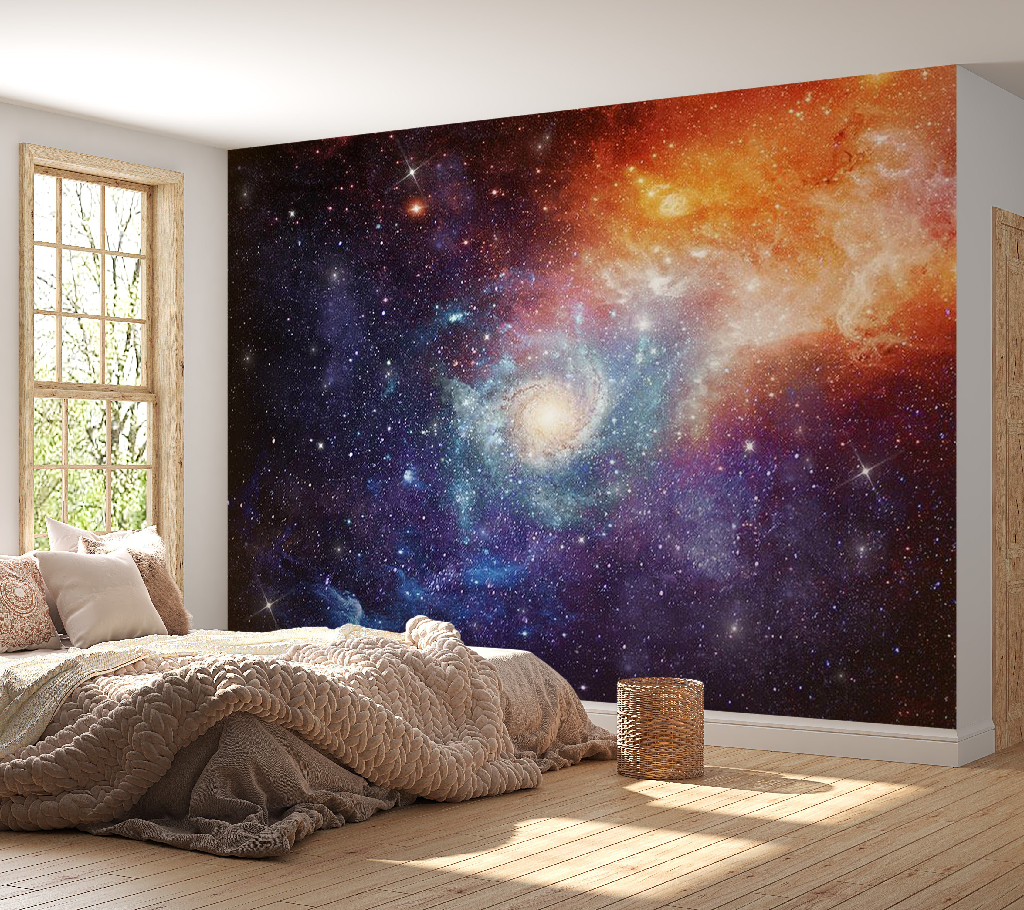 Orren Ellis Kennlee Space Galaxy Wall Mural | Wayfair