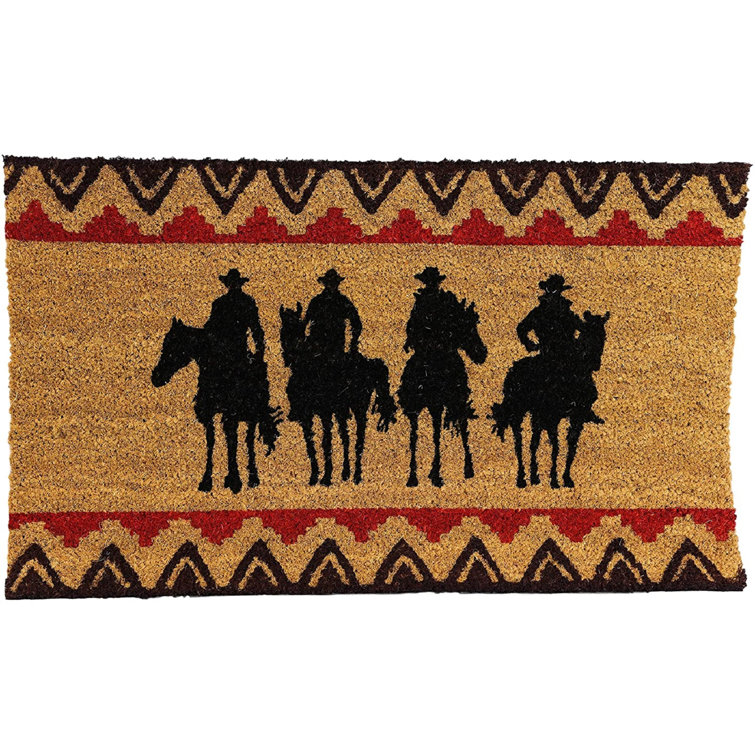 Foundry Select Colourful Rustic Western Coir Coconut Fibre Floor Mat ...