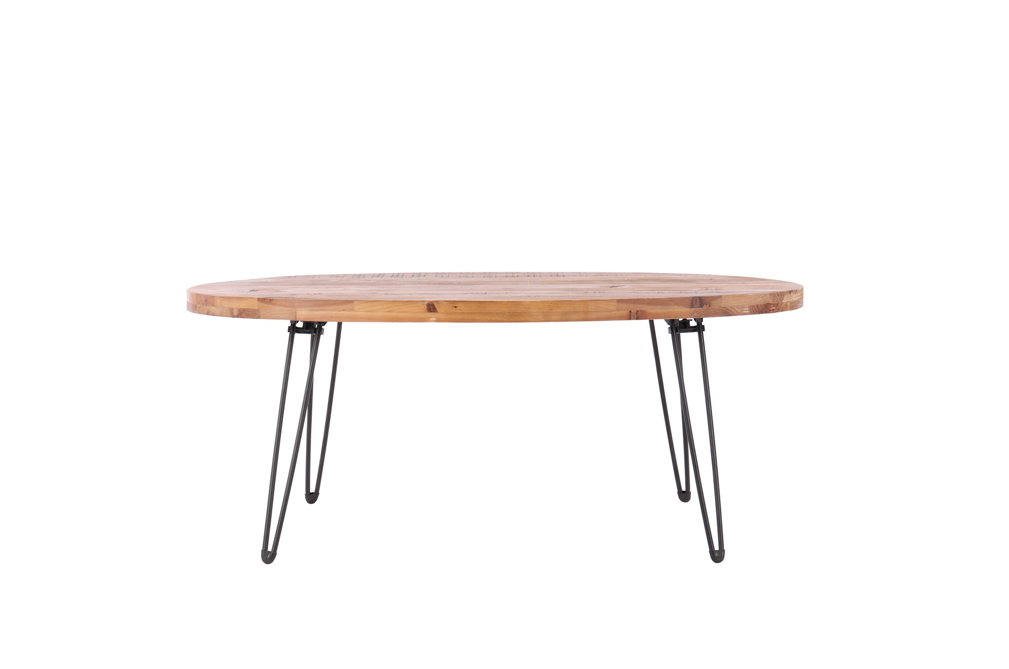 17 Stories Oval Natural Reclaimed Wood Foldable Cocktail Table for Your ...