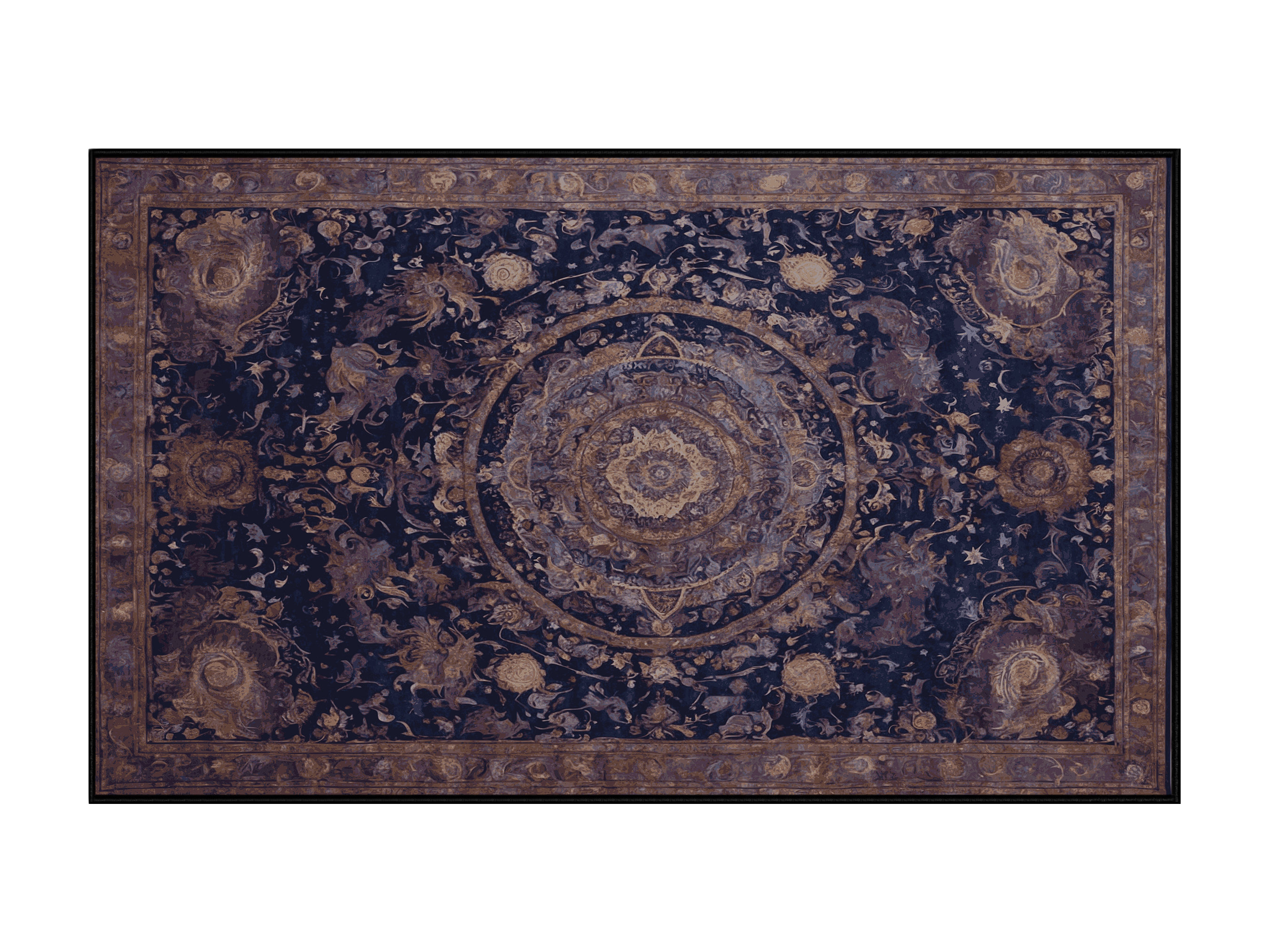 Bungalow Rose Machine Washable Black Area Rug | Wayfair