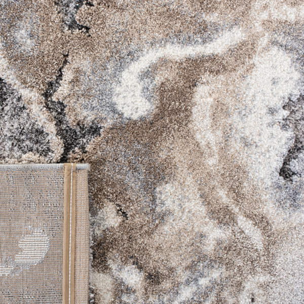 Etta Avenue™ Makenna Abstract Gray/Beige Area Rug & Reviews | Wayfair