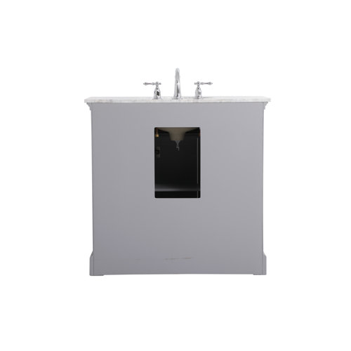 Red Barrel Studio® 36'' Single Bathroom Vanity with Marble Top ...