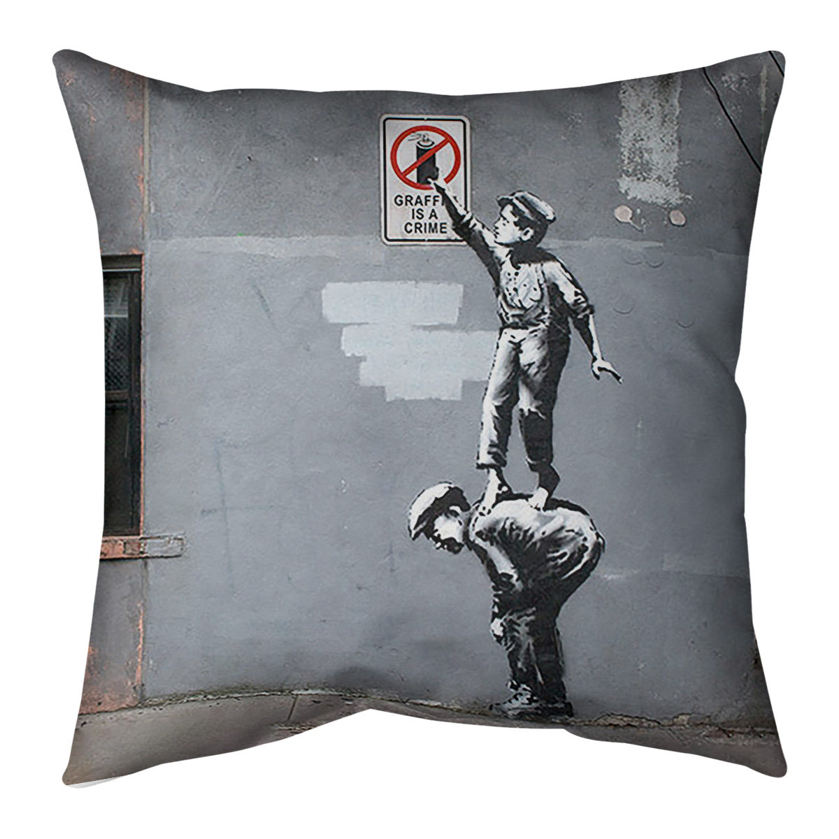 ArtVerse Graffiti Is a Crime Pillow Cover | Wayfair