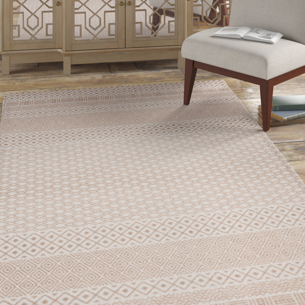 Dakota Fields Yoko Hand Loomed Cotton Geometric Rug | Wayfair