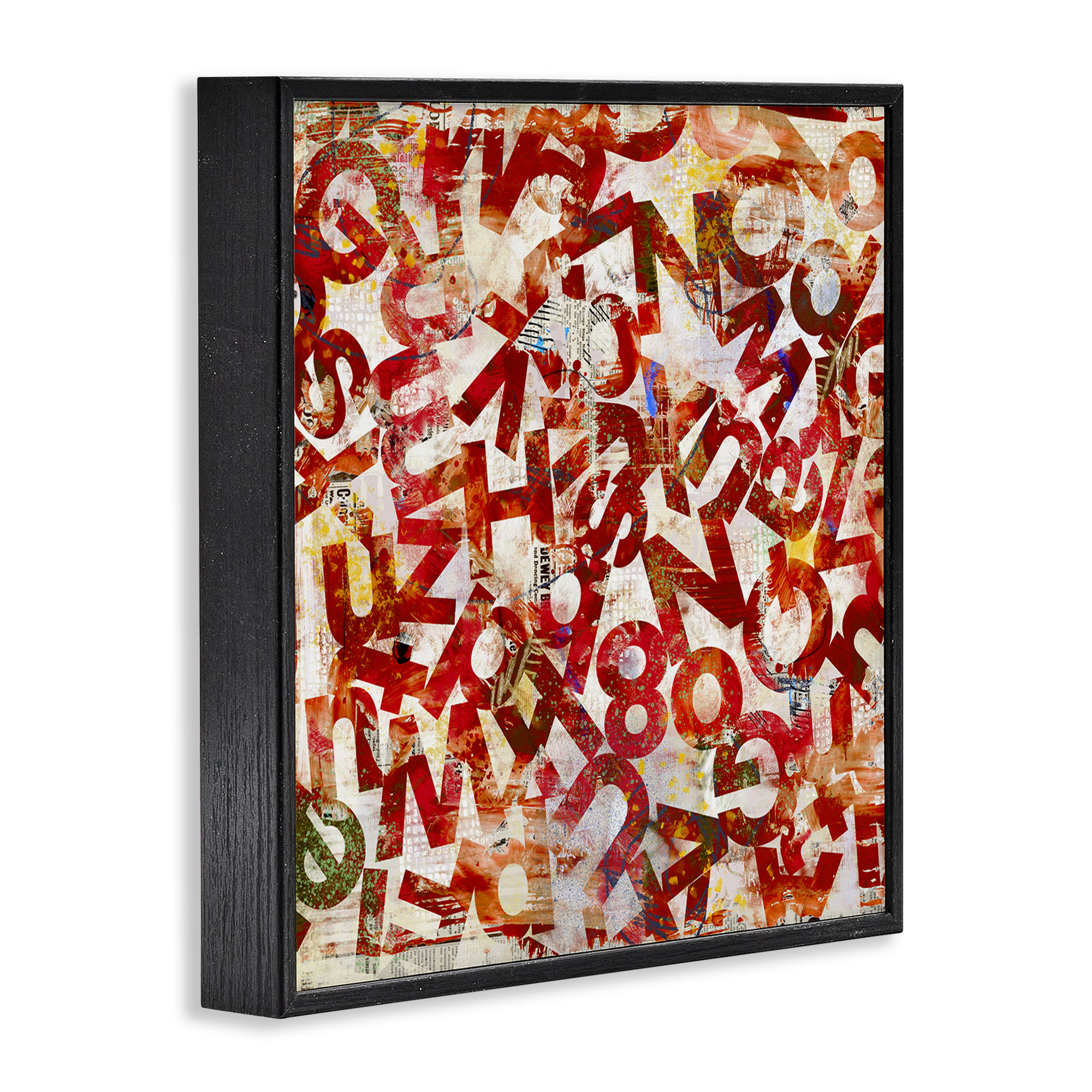 Wrought Studio™ Red Typography Collage Framed Giclee Art by Laura ...