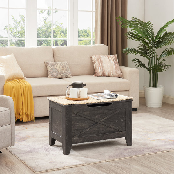 Gracie Oaks Pania 30" Wide Rectangle Storage Bench | Wayfair