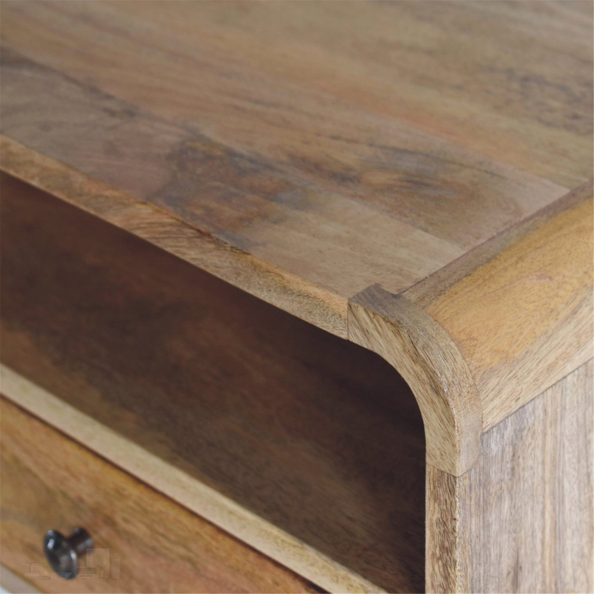 Millwood Pines Stylish Wooden Nightstand with Two Drawers and Classy ...