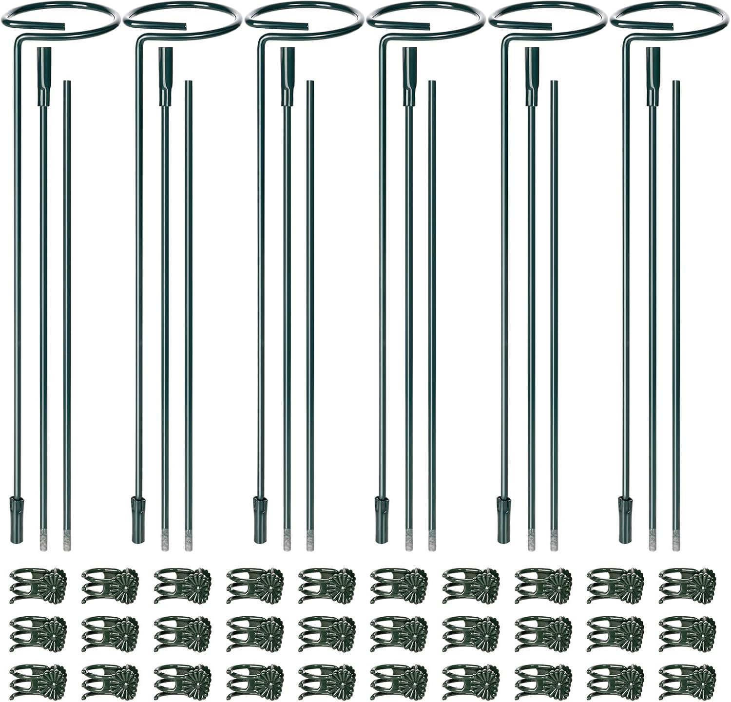 Arlmont & Co. 6 Sets Plant Stakes 12/25/36 Inch Adjustable Plant ...