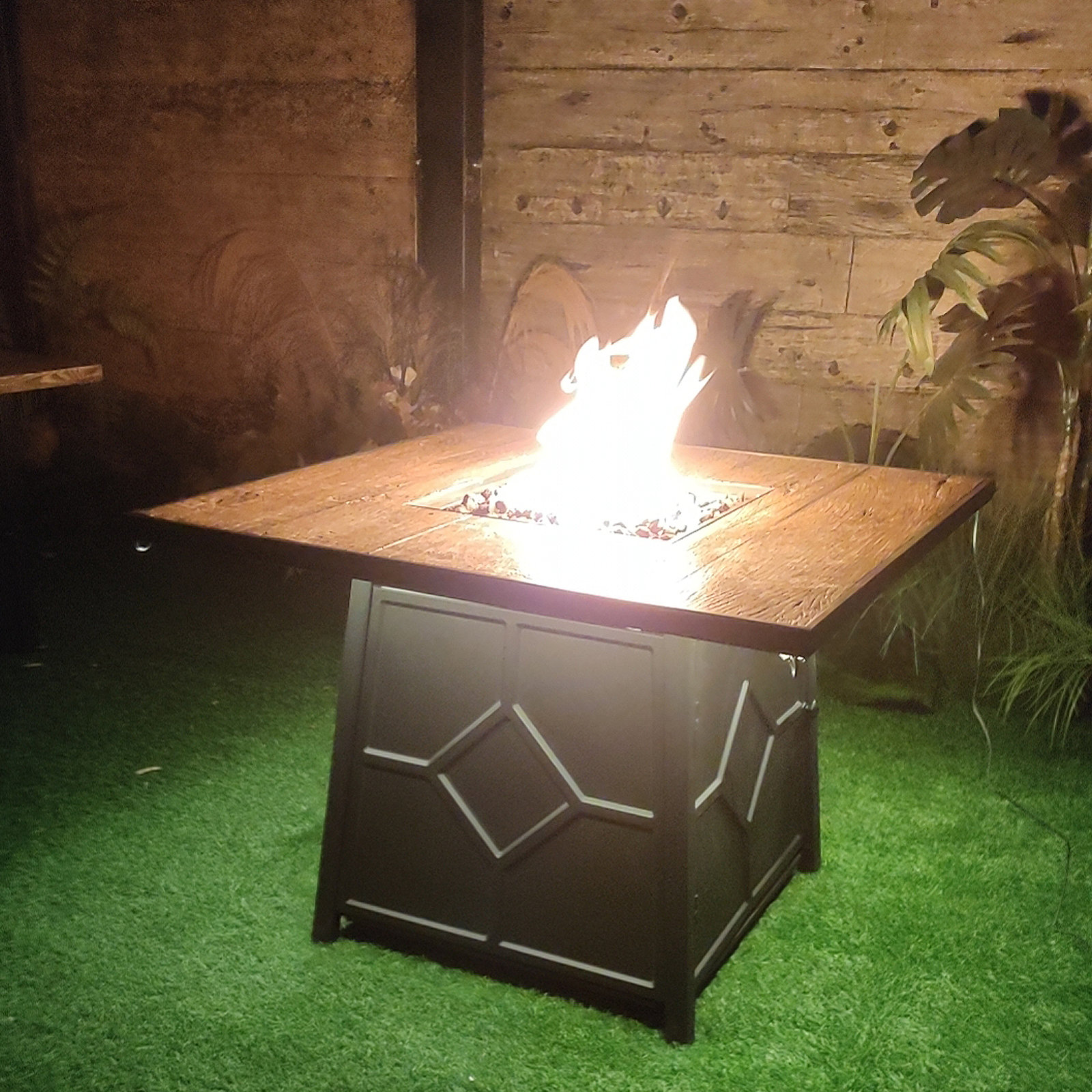 17 Stories Marcena 25'' H Liquid Propane Outdoor Outdoor Fireplace with ...