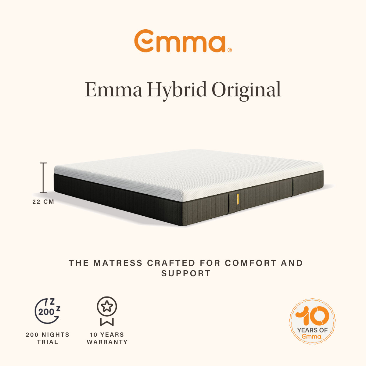 Emma Hybrid Original Mattress & Reviews | Wayfair.co.uk