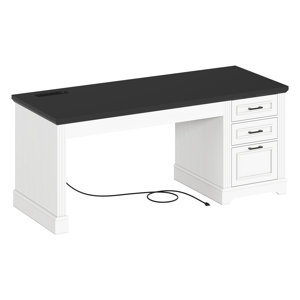 Winston Porter Computer Desk Executive Desk With 3 Drawers, Farmhouse ...