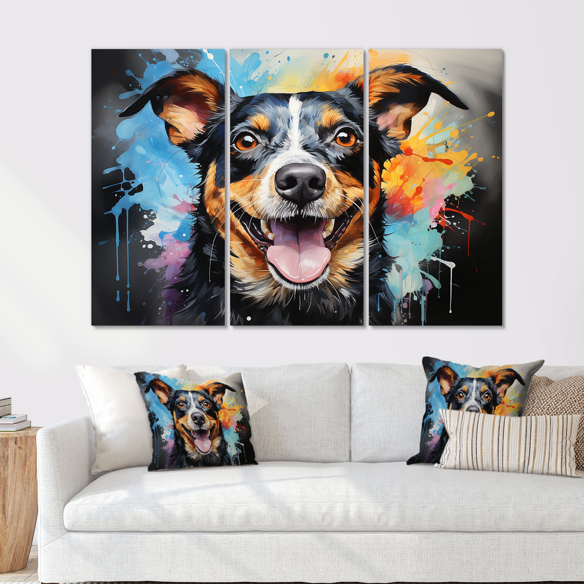 Lark Manor™ Popart Rat Terrier Rascal I - Dog Canvas Wall Art Set | Wayfair