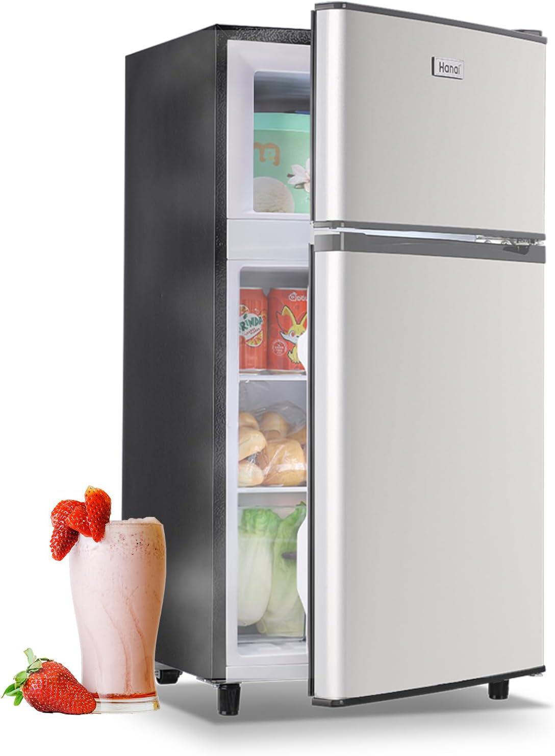 WANAI 3.5 Cubic Feet Freestanding Mini Fridge with Freezer & Reviews ...