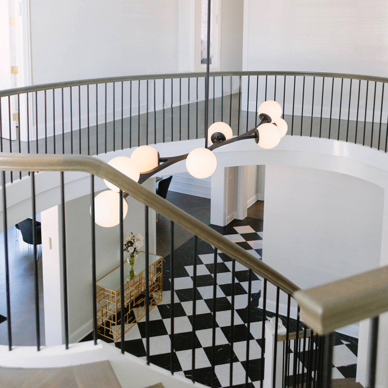 George Oliver Kaynen 8 - Light Dimmable Sputnik Linear Chandelier ...