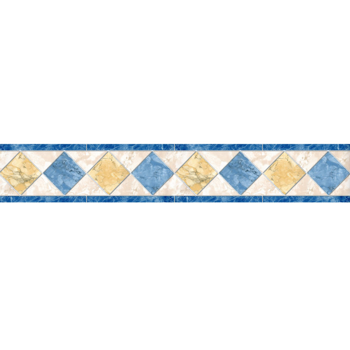 Gracie Oaks Audriaunna Geometric Diamond Tile Wallpaper Border | Wayfair