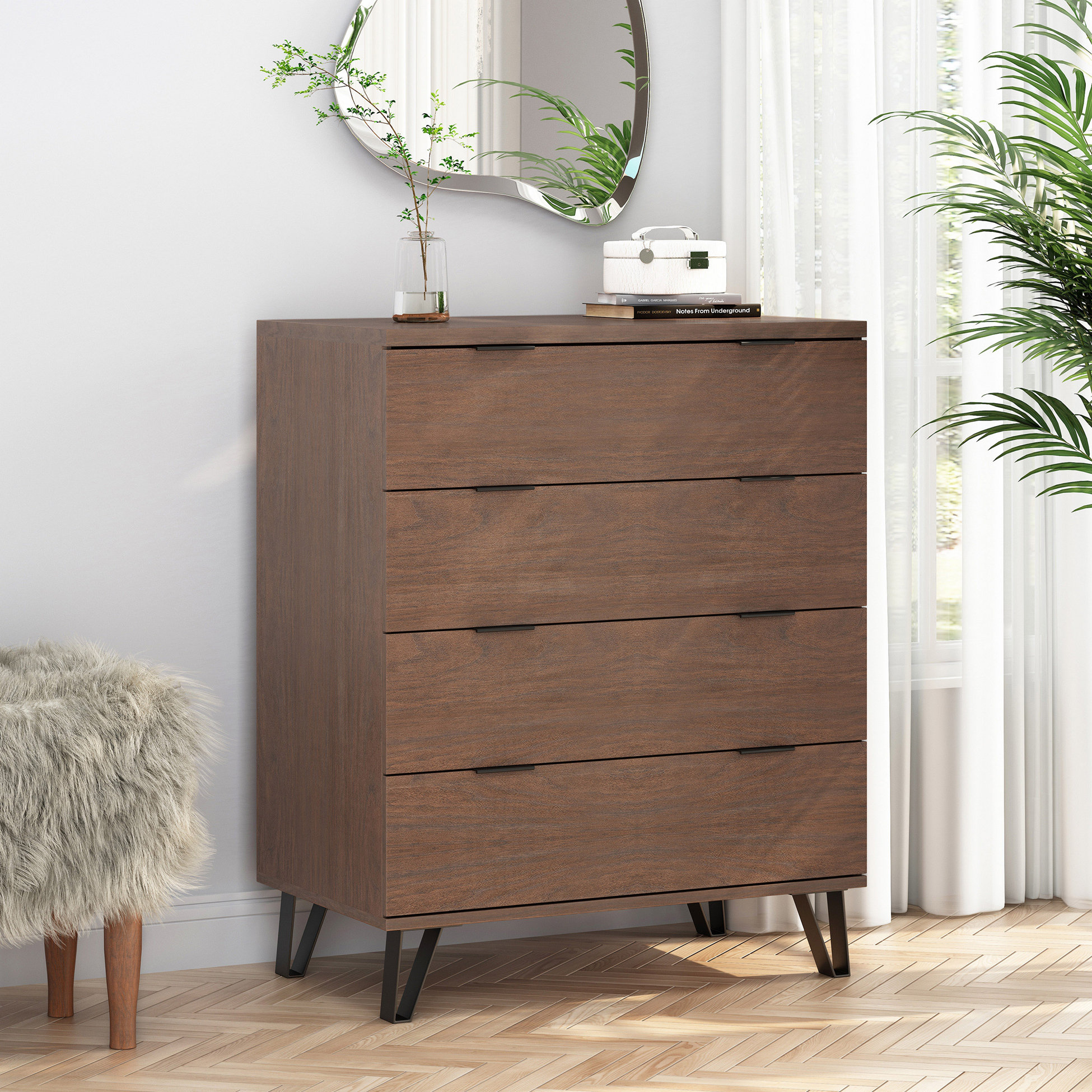 George Oliver 4 DRAWER WIDE CHEST | Wayfair